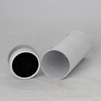 China Eco-friendly White Paper Cans Packaging with Silver Lid for Cosmetics for sale