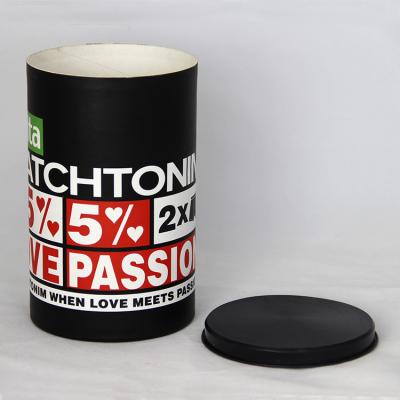 China Custom Black Cylindrical Kraft Paper Can Packaging for Underwear T-Shirt 40mm-225mm for sale