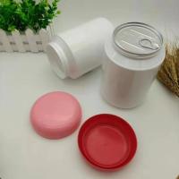 China 305# Aluminum Sealed Easy Peel Lid PET Protein Powder Can 500ml Food Grade for sale