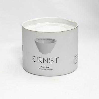 China Eco Friendly Food Grade White Kraft Paper Cans Packaging Bowl Cup 73mm Diameter for sale