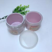 China Elegant Airtight PET PP Cosmetic Jars Double Walled Plastic Jar With Lids for sale