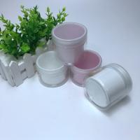 China Elegant Airtight PET PP Cosmetic Jars Double Walled Plastic Jar With Lids for sale
