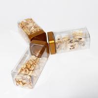 China PET Clear BPA-Free Square Storage Jar 52mm x 160mm 535ml Capacity with Screw Lid for Food Packaging for sale