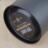 China Empty Cylinder Paper Tube Box for Wine Bottles Packaging with Metal Lid 90x263mm for sale