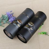 China Empty Cylinder Paper Tube Box for Wine Bottles Packaging with Metal Lid 90x263mm for sale