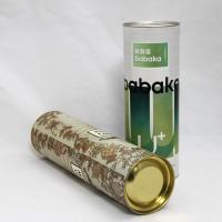 China Custom Tinplate Lid Kraft Paper Tube Packaging 73mm x 180mm for Wine Toys for sale
