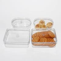 China Custom PS PET Transparent Plastic Biscuit Container Box 183×120×25mm with 400ml-1000ml Capacity FDA Food Grade for sale