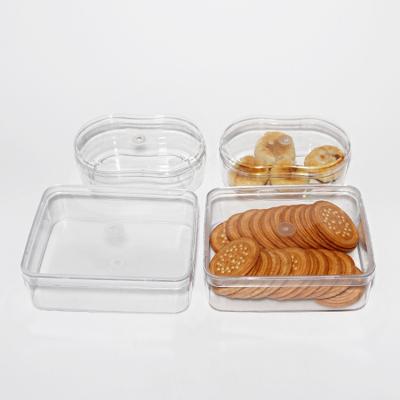 China Custom PS PET Transparent Plastic Biscuit Container Box 183×120×25mm with 400ml-1000ml Capacity FDA Food Grade for sale
