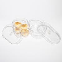 China Custom Food Grade Transparent U Shape PET Cupcake Box 145x85x60mm 500ml for sale