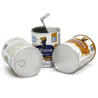 China Recyclable Air-Tight Waterproof Paper Composite Cans 83mm x 100mm for Baby Milk Powder Coffee Pet Food for sale
