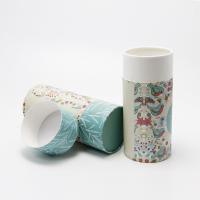 China Printing Flower Tea Packaging Box Recyclable Food Paper Cans Packaging for sale
