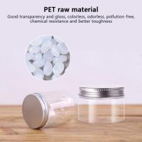 China Food Grade PET Plastic Cans 55ml to 360ml with Silver Lids Transparent Clear Packaging for sale