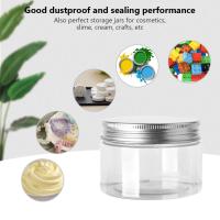 China Food Grade PET Plastic Cans 55ml to 360ml with Silver Lids Transparent Clear Packaging for sale