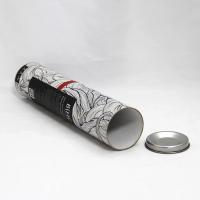 China Custom Kraft Paper Tube Packaging with Movable Tin Lid Silver Stamping 53-124mm for sale