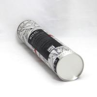 China Custom Kraft Paper Tube Packaging with Movable Tin Lid Silver Stamping 53-124mm for sale