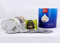 China 300 # D - shaped Airproof Aluminium Foil Lid / Peel Off Easy Open End for sale