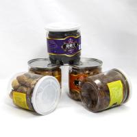China Round Dry Food Canister Clear PET Jar with Easy Open Lid Wide Mouth Plastic Jar 55mm 75mm for sale