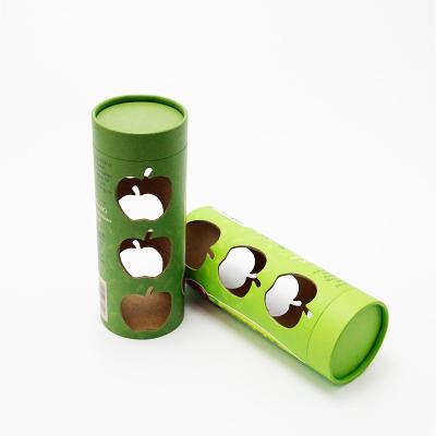 China Custom Round Kraft Paper Can 83.3mm Diameter Full Color Printing Eco Friendly Packaging Tube for sale