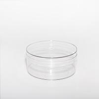 China Transparent Food Grade Round Container PET Plastic Box With Clear Lid for sale