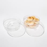China Transparent Food Grade Round Container PET Plastic Box With Clear Lid for sale