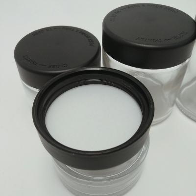 China Child Resistant Caps CBD Herbs Packaging Clear Glass Jar for sale