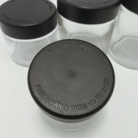 China Child Resistant Caps CBD Herbs Packaging Clear Glass Jar for sale