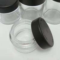China Child Resistant Caps CBD Herbs Packaging Clear Glass Jar for sale