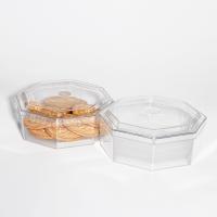 China Bakery Octagonal PET Disposable Biscuit Cookies Clamshell Box 147x147x54mm 500ml for sale