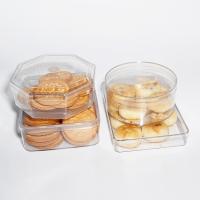 China Bakery Octagonal PET Disposable Biscuit Cookies Clamshell Box 147x147x54mm 500ml for sale