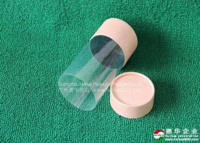 China Custom CMYK Matte Lamination Paper Tube Cosmetic Container 65mm Diameter with PVC Window for sale