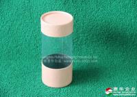 China Custom CMYK Matte Lamination Paper Tube Cosmetic Container 65mm Diameter with PVC Window for sale