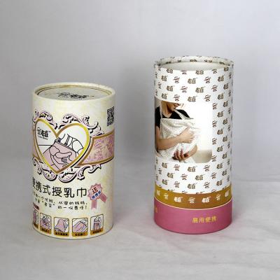China Waterproof Recyclable Cylinder Paper Can Packaging 40mm to 225mm Diameter for Handkerchief Scarves Towel for sale