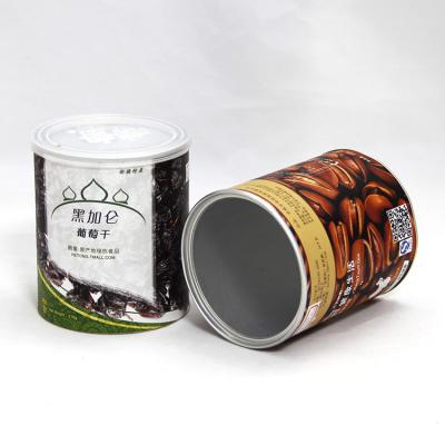 China SGS FDA Certified Paper Composite Cans 99mm Diameter Easy Open Lid for Dried Fruits Nuts for sale