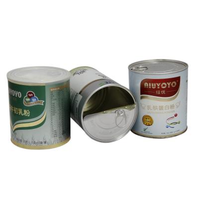 China Food Grade Moisture Proof Paper Composite Cans 52.3mm to 126.5mm Diameter with Easy Open Lid for sale