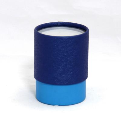 China Blue Paper Composite Cans with PVC Window and White Sifter for Talcum Powder 52mm to 130mm for sale