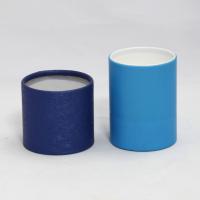 China Blue Paper Composite Cans with PVC Window and White Sifter for Talcum Powder 52mm to 130mm for sale