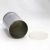 China Custom Grey Paper Composite Cans 52mm to 126mm with Aluminium Foil and PE Clear Cap for Powder Tea for sale