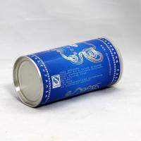 China Custom CMYK Blue Paper Composite Cans 52mm to 126mm with Aluminum Easy Open Lid for Powder Tea for sale