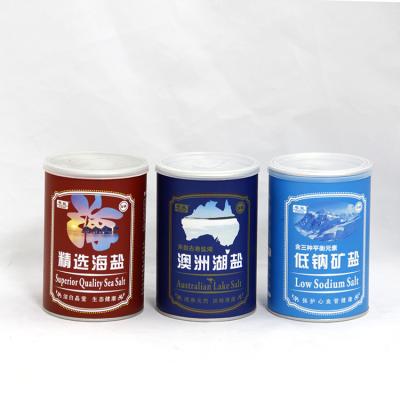 China Mini Paper Composite Cans with Aluminium Easy Open Lid for Sea Salt Tea 52mm to 126mm for sale