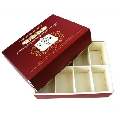China Eco-Friendly Square Red Printed Recycled Cardboard Gift Boxes for Moon Cake Cookies Chocolate Packaging for sale