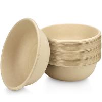 China 100% Biodegradable Sugarcane Fiber Disposable Soup Bowls - 12oz, 18oz, 24oz Sizes for Hot and Cold Food for sale