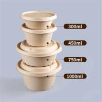 China Circular Disposable Wheat Straw Lunch Box - 120°C Heat Resistant, 100% Biodegradable Food Container for Takeaway & Microwave Use for sale