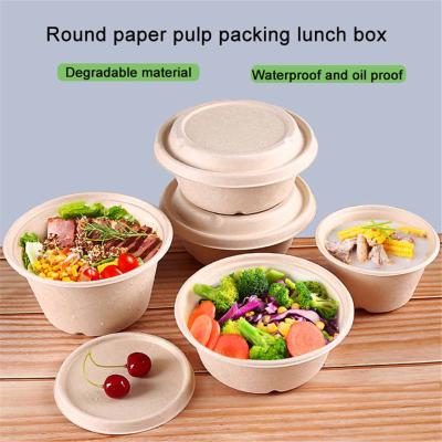 China Circular Disposable Wheat Straw Lunch Box - 120°C Heat Resistant, 100% Biodegradable Food Container for Takeaway & Microwave Use for sale