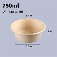 China Circular Disposable Wheat Straw Lunch Box - 120°C Heat Resistant, 100% Biodegradable Food Container for Takeaway & Microwave Use for sale