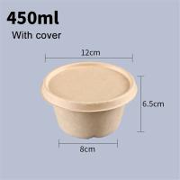 China Circular Disposable Wheat Straw Lunch Box - 120°C Heat Resistant, 100% Biodegradable Food Container for Takeaway & Microwave Use for sale