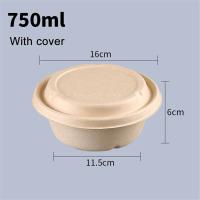 China Circular Disposable Wheat Straw Lunch Box - 120°C Heat Resistant, 100% Biodegradable Food Container for Takeaway & Microwave Use for sale