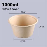China Circular Disposable Wheat Straw Lunch Box - 120°C Heat Resistant, 100% Biodegradable Food Container for Takeaway & Microwave Use for sale