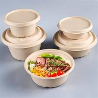 China Circular Disposable Wheat Straw Lunch Box - 120°C Heat Resistant, 100% Biodegradable Food Container for Takeaway & Microwave Use for sale