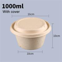 China Circular Disposable Wheat Straw Lunch Box - 120°C Heat Resistant, 100% Biodegradable Food Container for Takeaway & Microwave Use for sale