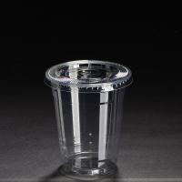 China 12oz Biodegradable PLA Transparent Boba Tea Cup 90mm Diameter 360ml Capacity Custom Printing for sale